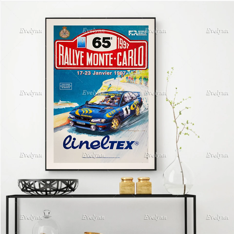 Vintage-Sport-Rally-Monte-Carlo-Poster-1997-65-Monte-Carlo-Subaru ...