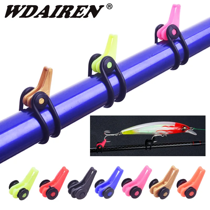 10pcs/Lot Plastic Rod Fishing Hook Secure Keeper Holder Lures ...