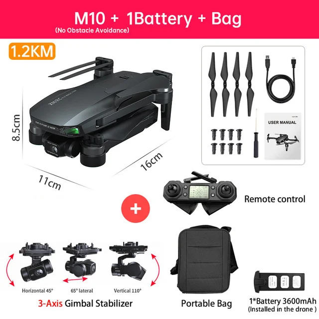 XMRC M10 Ultra Drone 4K Profesional GPS 3-Axis EIS 5G Wifi Quadcopter ...