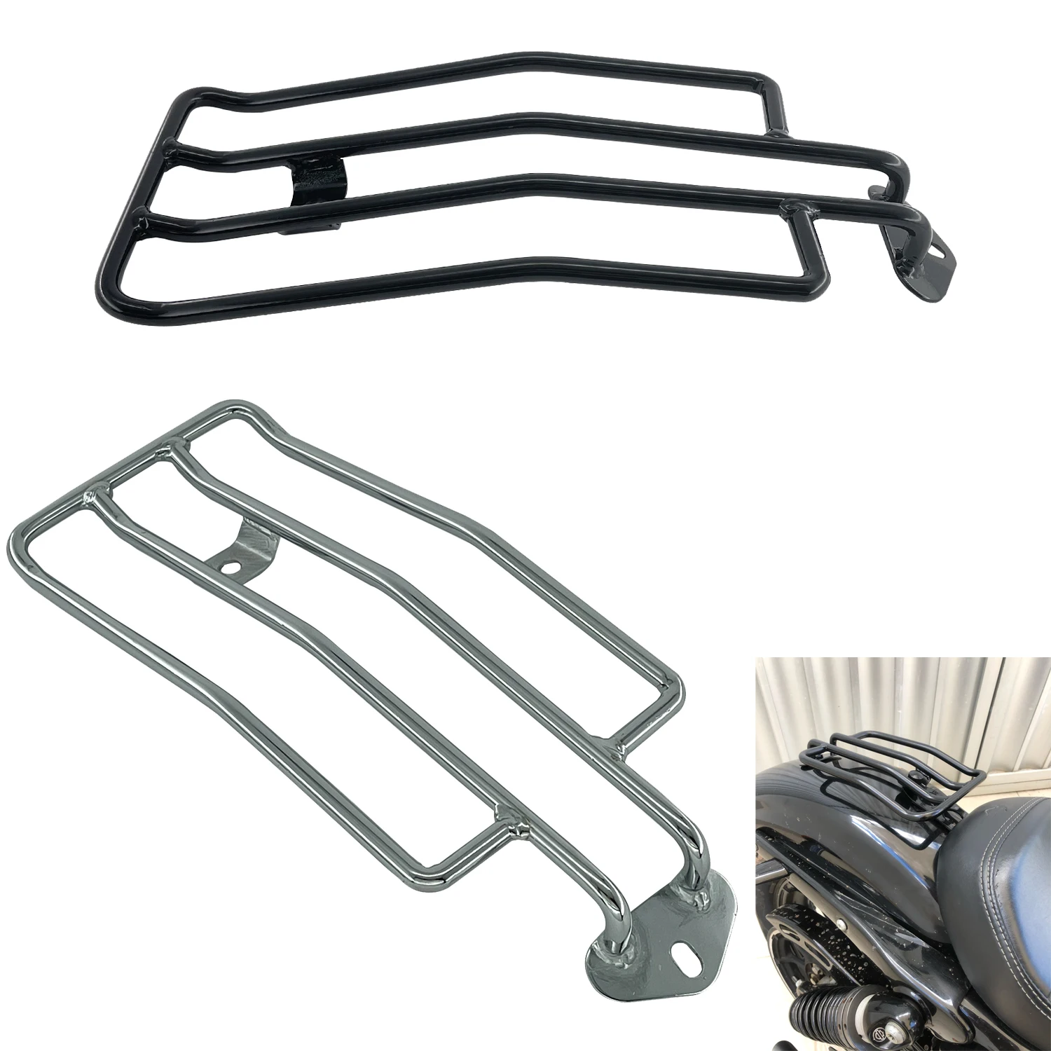 Motorcycle Rear Solo Fender Seat Luggage Rack Support Shelf For Harley ...