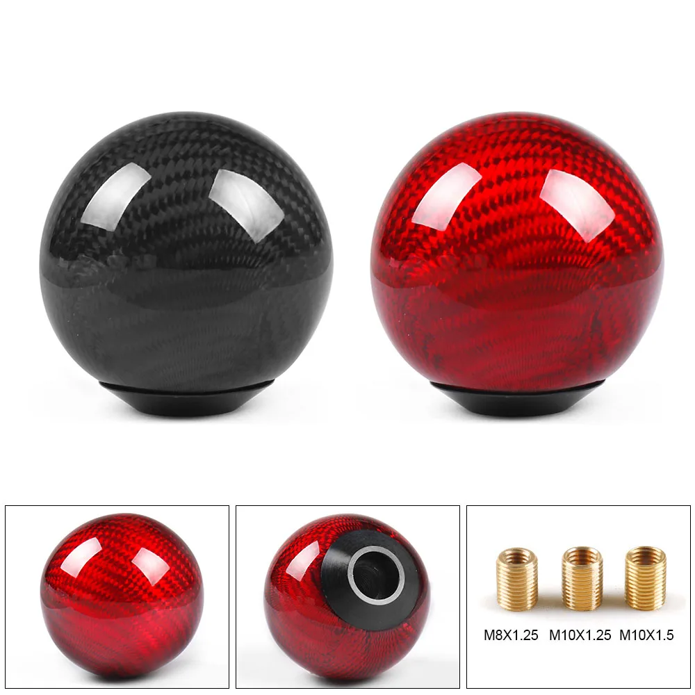 Universal Car Gear Shift Knob Shifter Lever Round Ball Shape Real ...