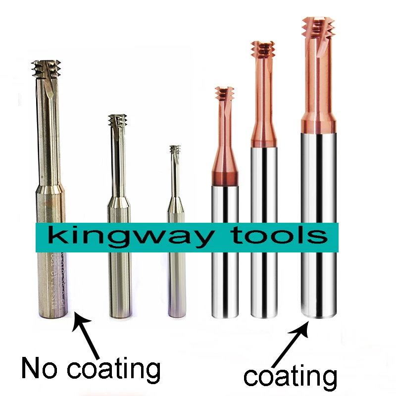 Tungsten carbide thread end mill Thread Milling Cutter M1 M1.2 M1.4 M1 ...