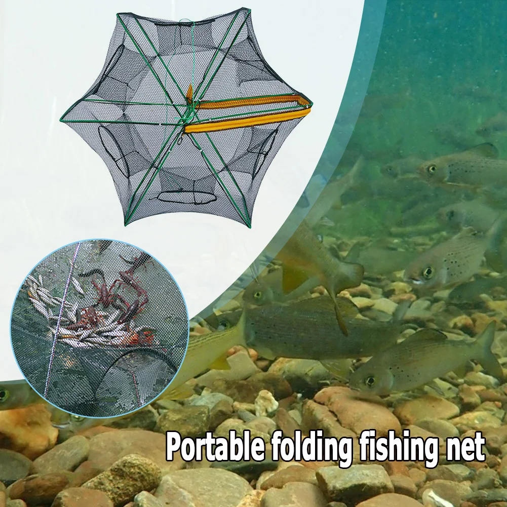 FILET A POISSON,12--Filet De Pêche Hexagonal Portable Et Pliable Avec 6 ...