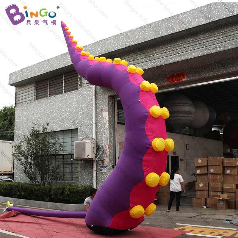 Eco-friendly 5 Meters High Inflatable Purple Octopus Tentacle For ...