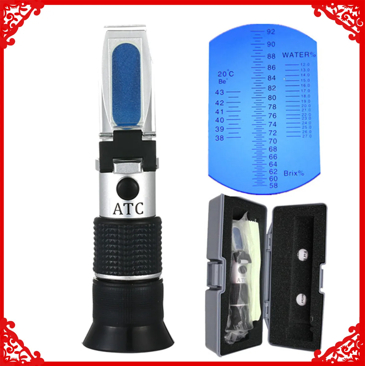 RHB-90ATC-58-92-brix-sugar-Refractometer-baume-water-content-tester ...