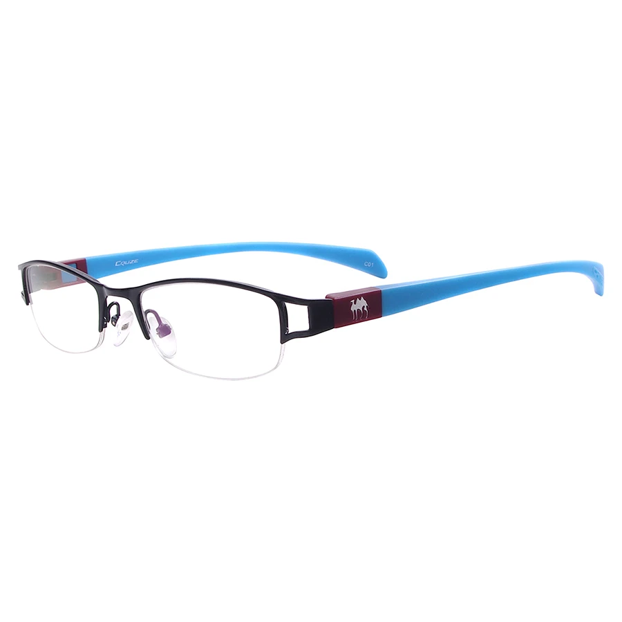 Men-Women-Classic-Metal-Half-Rim-Wrap-Glasses-Frame-For-Prescription ...