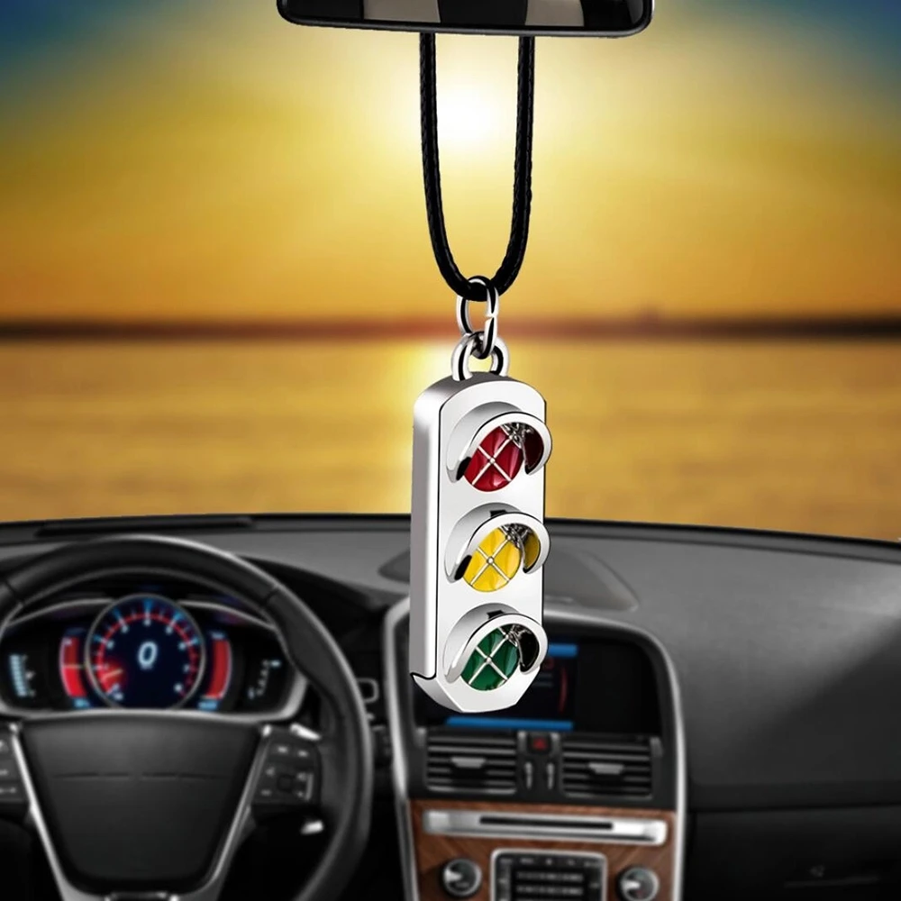 Car Pendant Traffic Lights Auto Ornaments Interior Rear View Mirror ...