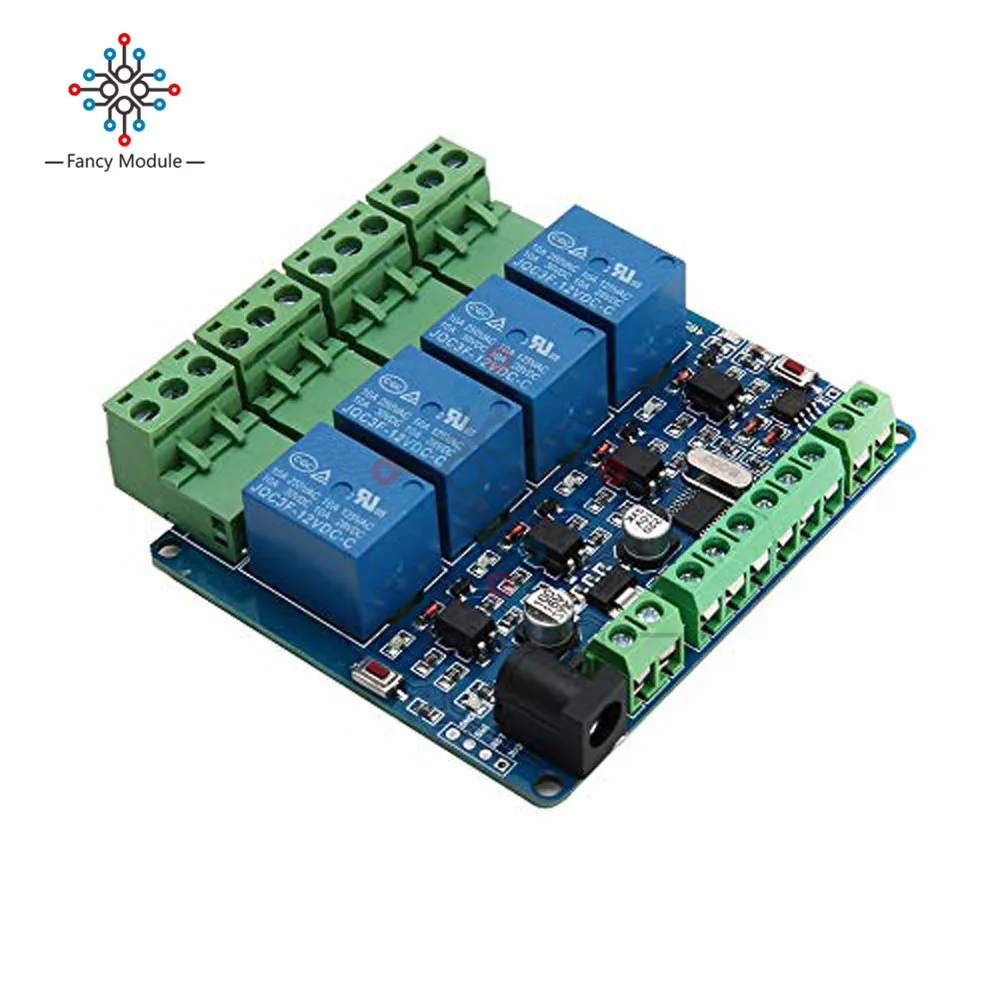 diymore-Modbus-RTU-4-Channel-12V-Relay-Output-Board-Module-Switch-Input ...