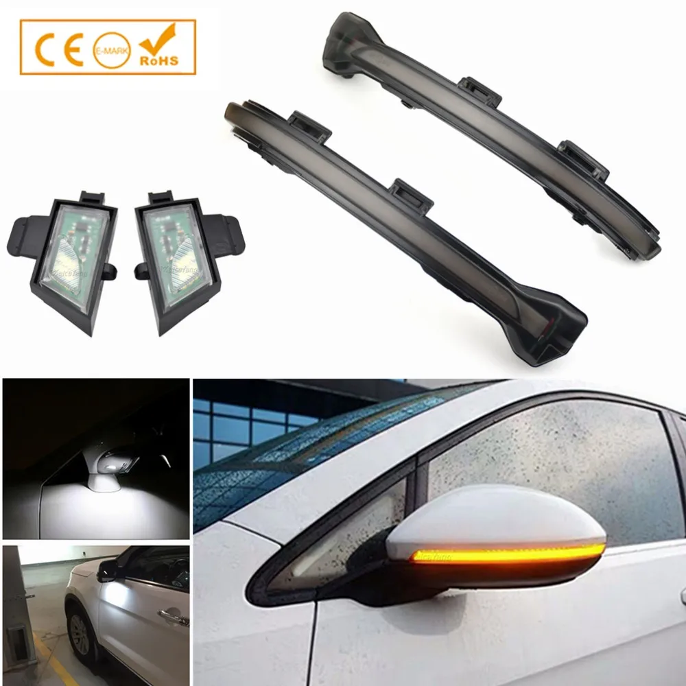 Led Bright Rear View Under Mirror Puddle Led Lighting Upgrade For Vw ...