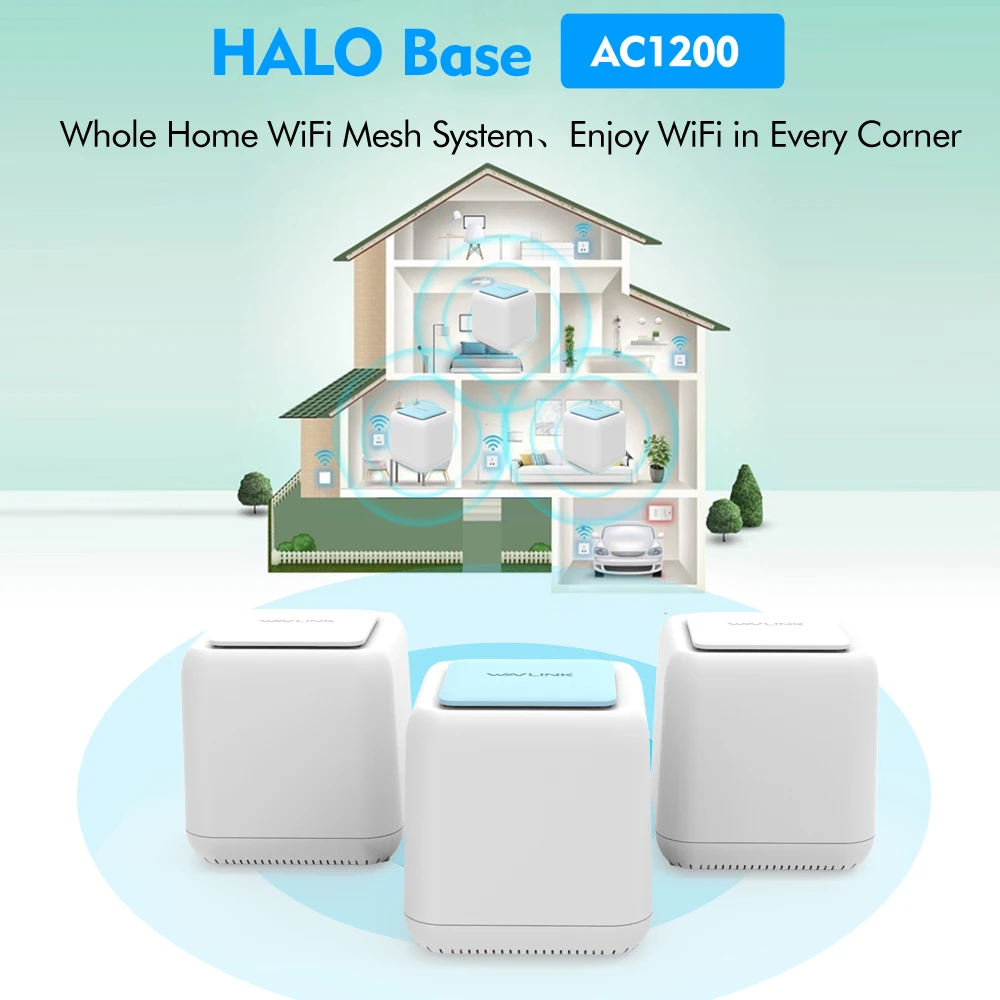 Wavlink Wireless Smart Wifi Router AC1200 Dual-band 2.4/5Ghz Whole Home ...