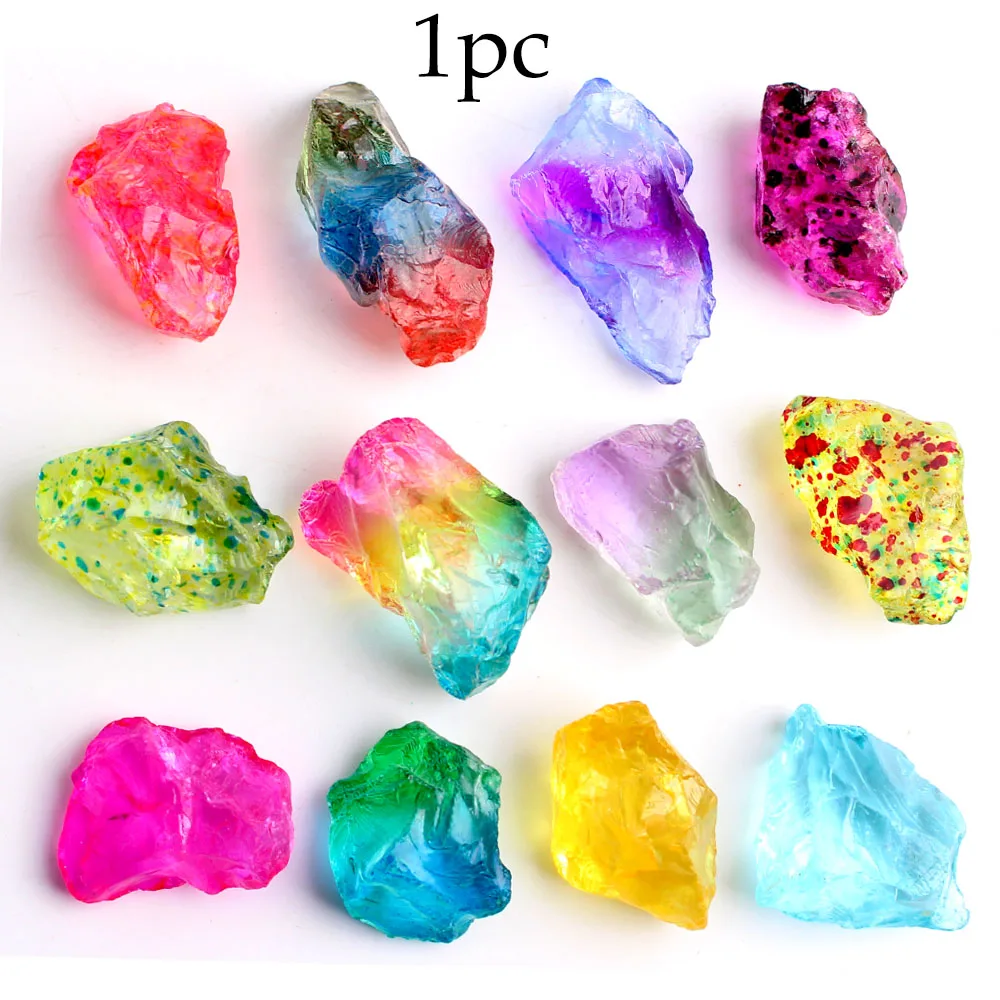 1PC Chakra Electroplated Quartz Crystal Colorful Stone Irregular ...