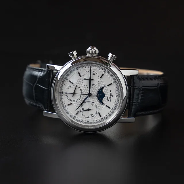 Seagull Movement ST1908 Sugess Men Mechanical Calendar Watch ...