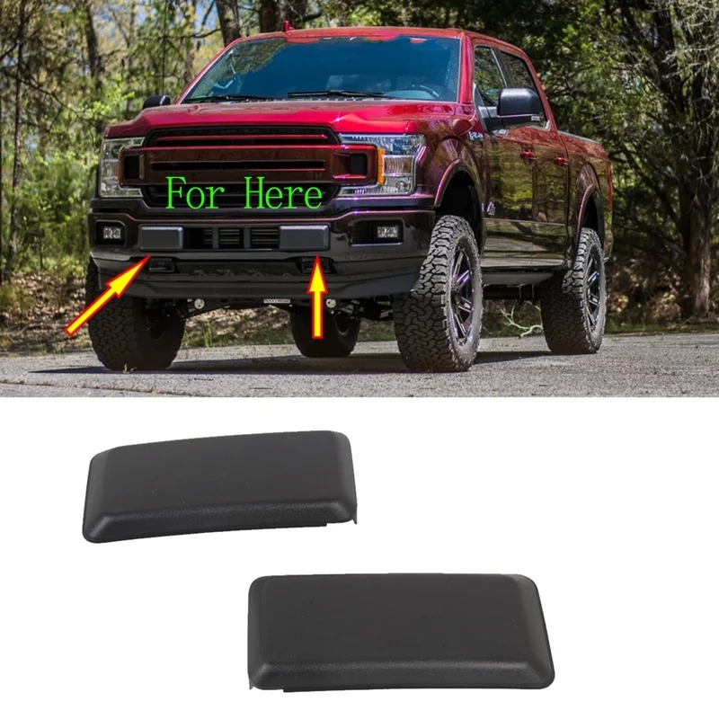 Car Front Bumper Guards Inserts Pads End Caps Cover for Ford F150 2019 ...