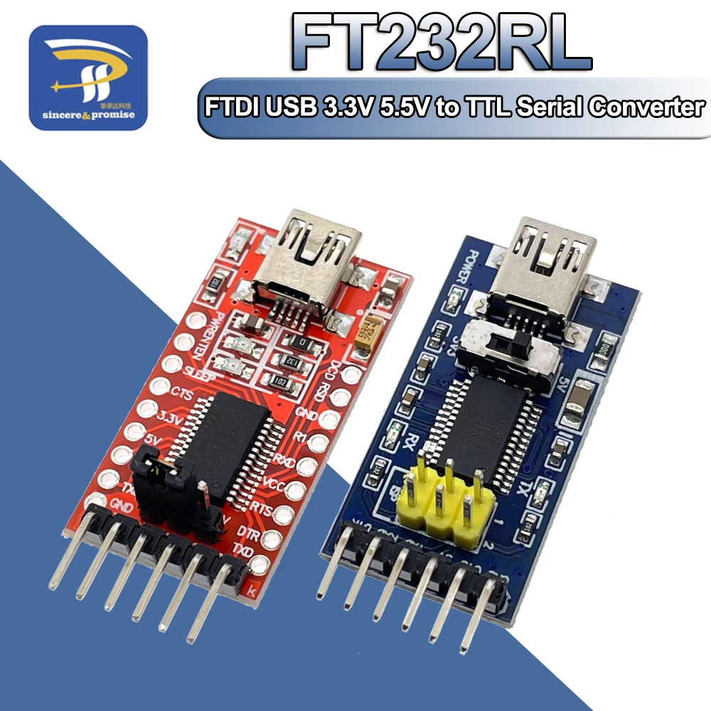 FT232RL-FT232-FTDI-3-3V-5-5V-Serial-Converter-Adapter-Module-Mini-Port ...