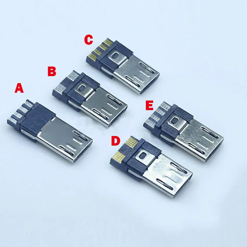 10pcs-2Pin-4-Pin-Micro-USB-Jack-USB-Plug-Male-Connector-Port-Jack-Tail ...