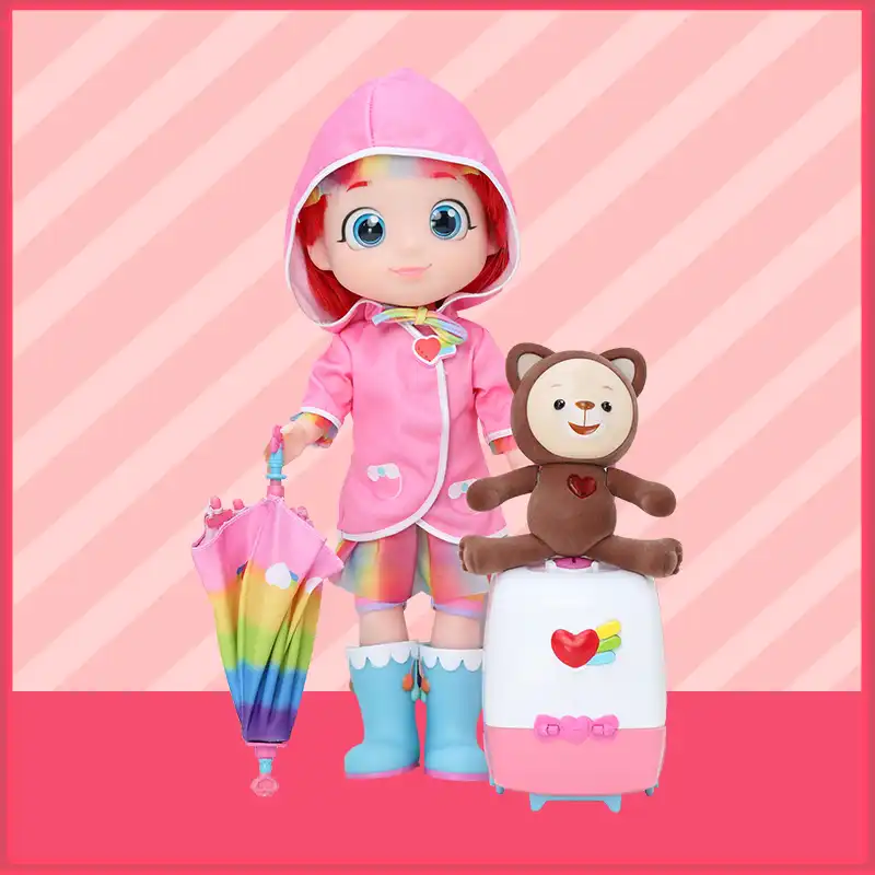Rainbow Ruby Imitate Intelligent Girls Doll can Walk Sing and Talk Bear ...