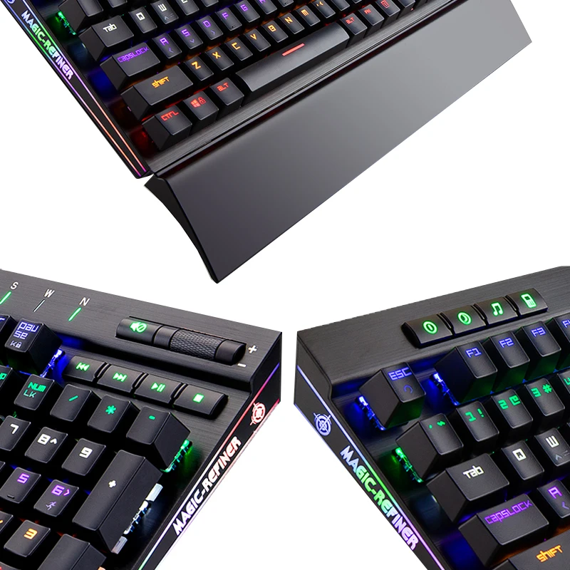 MAGIC REFINER MK12 Mechanical Keyboard Wired Metal Drawing Panel 104 ...