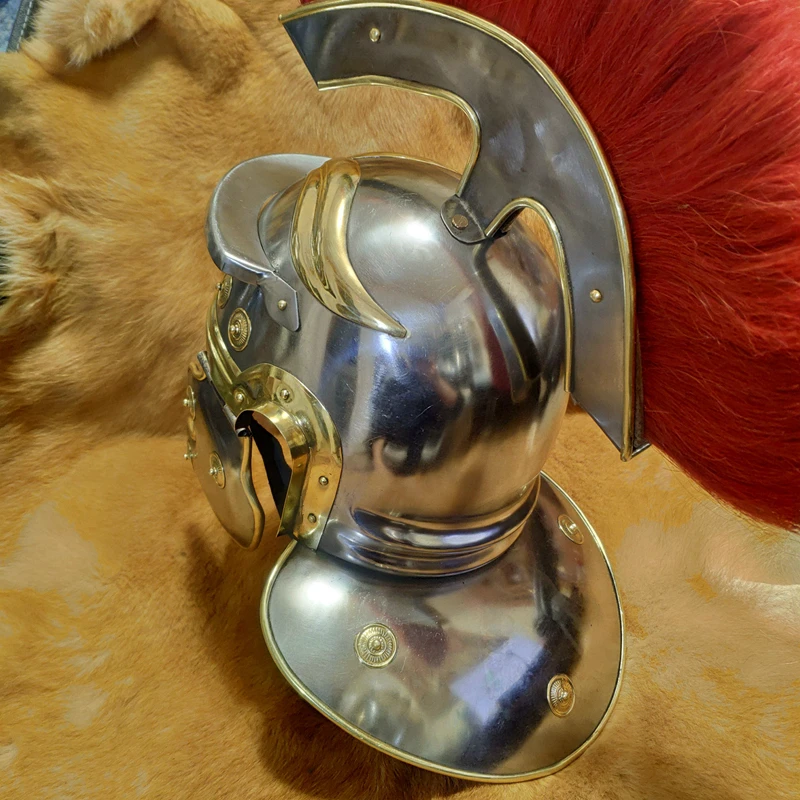 Optio Roman Helmets cosplay mask Lively wearable Roman Centurion Helmet ...