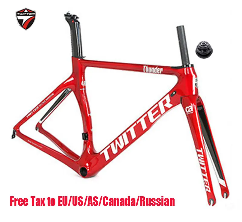 TWITTER-Carbon-Road-Bike-Frame-Thunder-Racing-700C-Frame-Fork-and ...