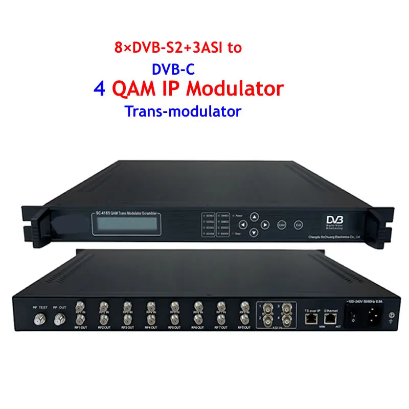 DVB S2 Om Qam DVB C Modulator Ip 8DVB S2 Om 4QAM IP Transmodulator Mux Scrambler (8 * DVB S/S2 ...