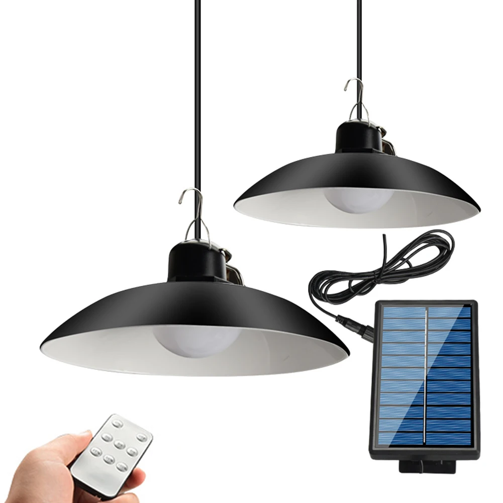 LED Solar Lamp Remote Control Ceiling Light Outdoor Hanging Lights ...