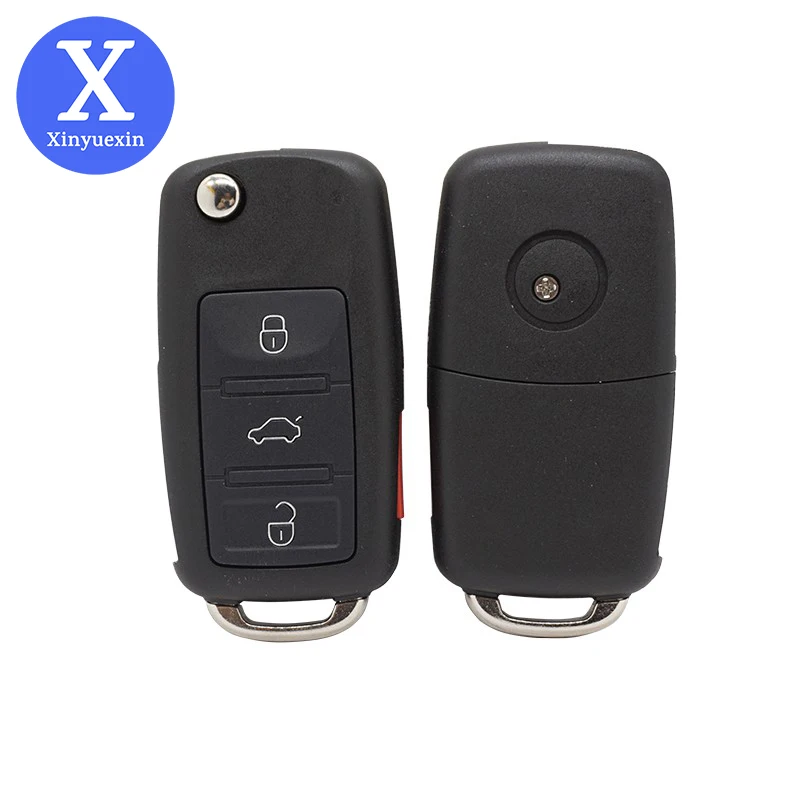 Xinyuexin Folding Remote Key Shell FOB Case for VW Touareg Uncut Blade ...