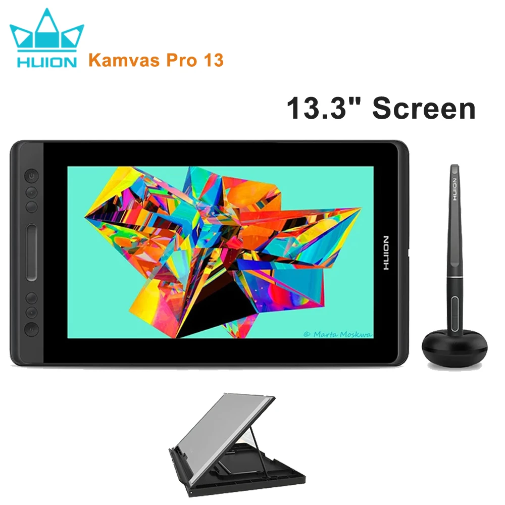 Huion Kamvas Pro 13 Gt-133 Pen Display Digital Graphic Tablet Monitor ...