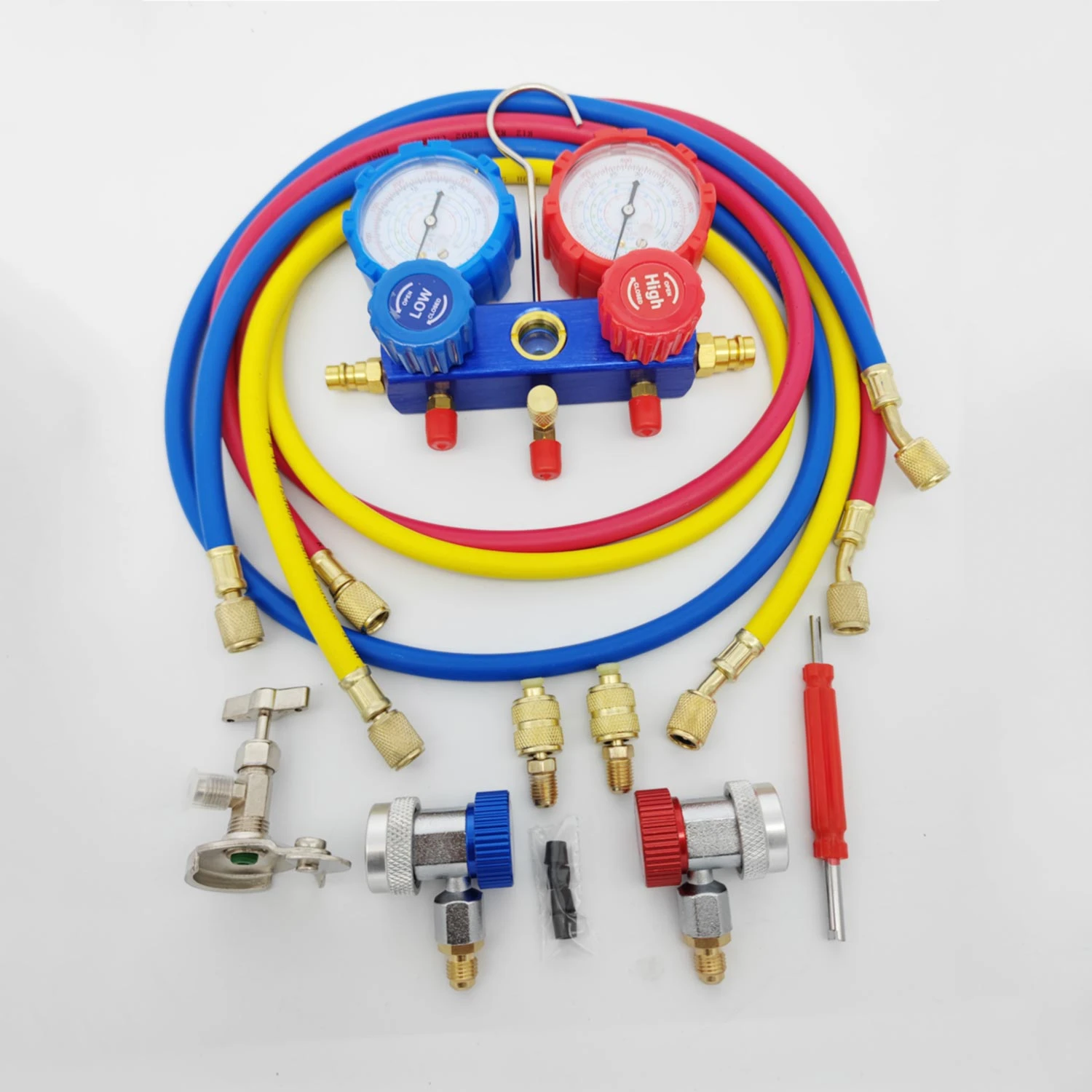 Refrigerant Manifold Gauge Car Refrigeration Air Conditioning Manifold Gauge Maintenence Tools ...