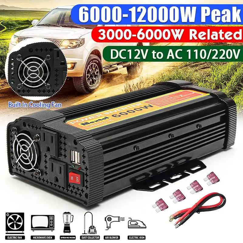 Inverter 12v 110v 6000/8000/10000/12000w Voltage Car Usb Us - AliExpress