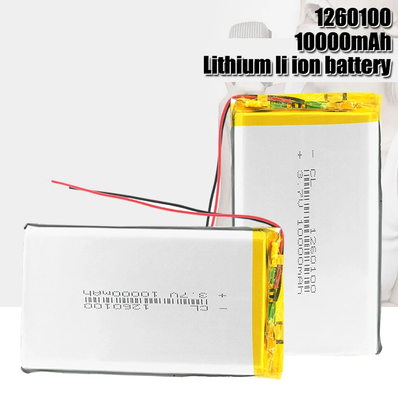 Rechargeable 3.7V 10000mAh Lipo Li-Po Lithium Batteria 1260100 With PCB ...