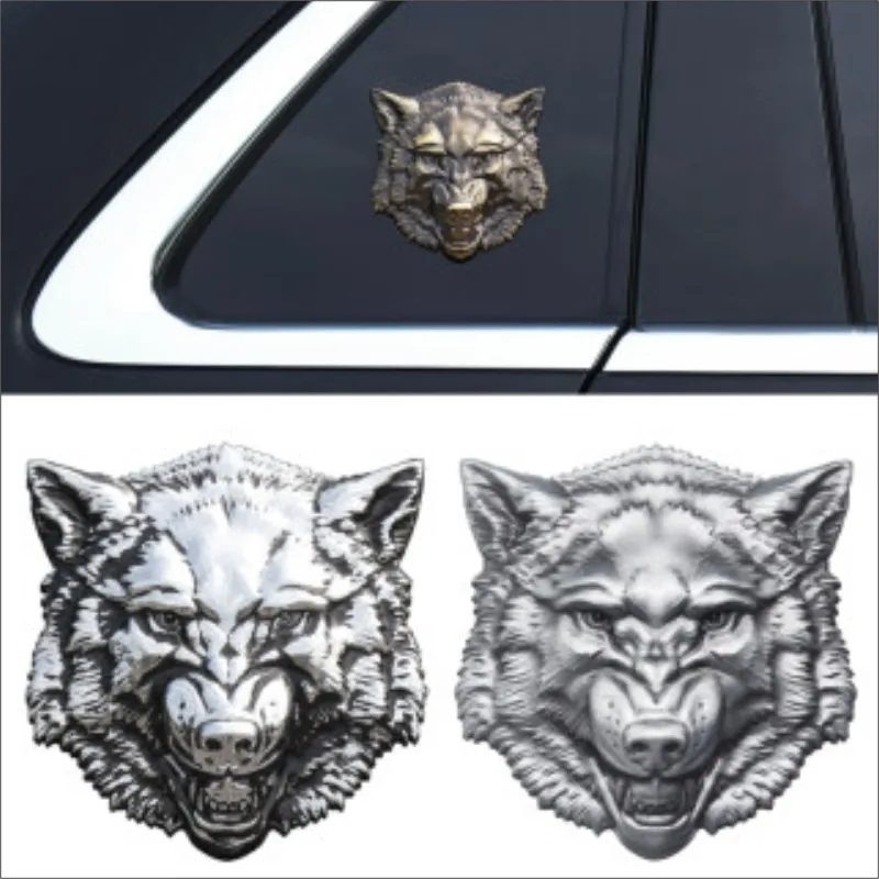 Wolf-Head-Car-Metal-Sticker-Creative-Personality-Cover-Body-3D ...