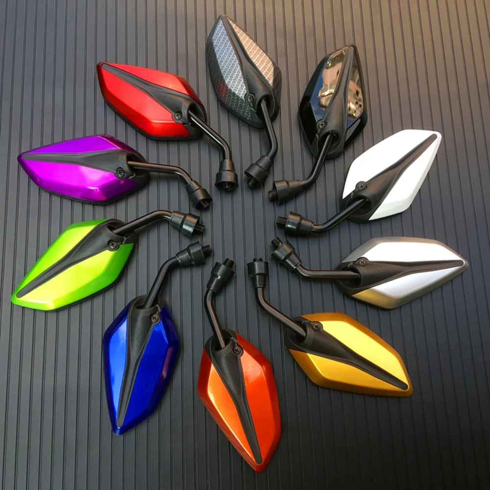 2Pcs-Pair-Universial-Motorcycle-Mirror-10mm-Scooter-E-Bike-Rearview ...