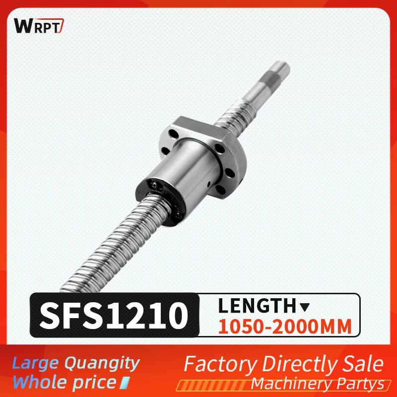 1pcs ball screw sfs1210-1050mm-2000mm standard processing bkbf/ekef ...