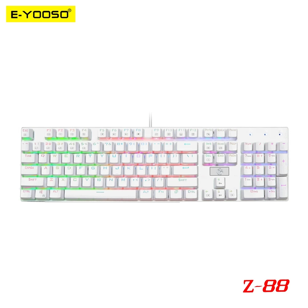 E YOOSO Z 88 RGB FALCON USB Teclado de Jogo Mecânico Interruptor Azul ...