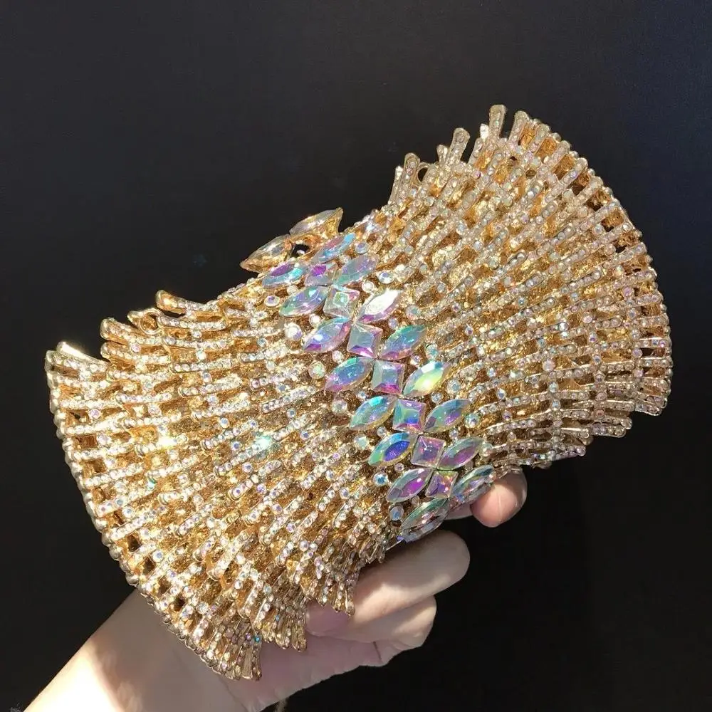 Women Diamonds Clutches Rhinestone Bag Flower Crystal Clutch Party ...