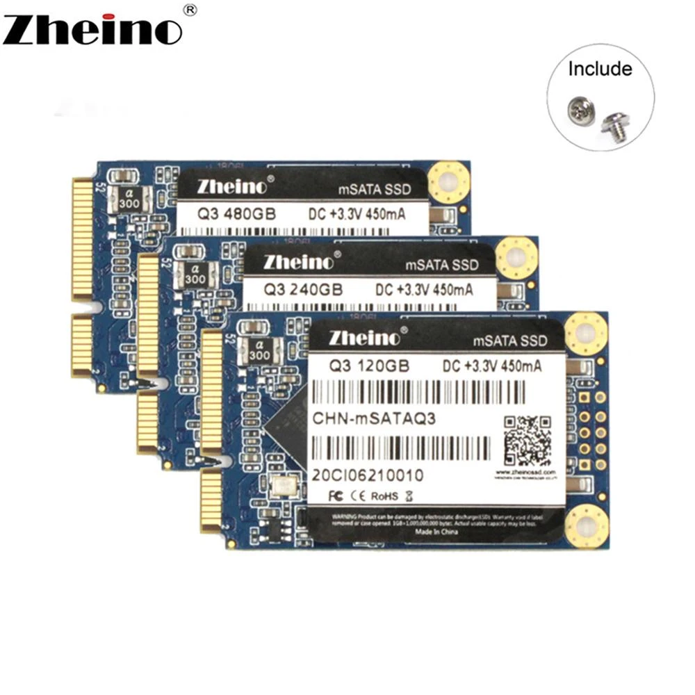 Zheino mSATA SSD 120GB 240GB 128GB 256GB 512GB 1TB MINI SATA Solid ...