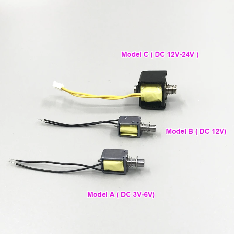 Dc 3v-6v/ 12v/ 12v-24v Mini Solenoid Electromagnet Push Pull Through ...