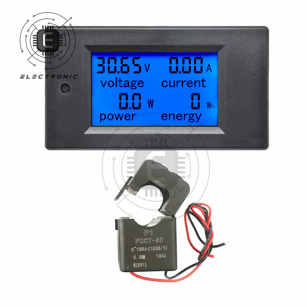 AC 6in1 220V 80V~260V 100A Single Phase Digital Ampermeter Power Energy ...