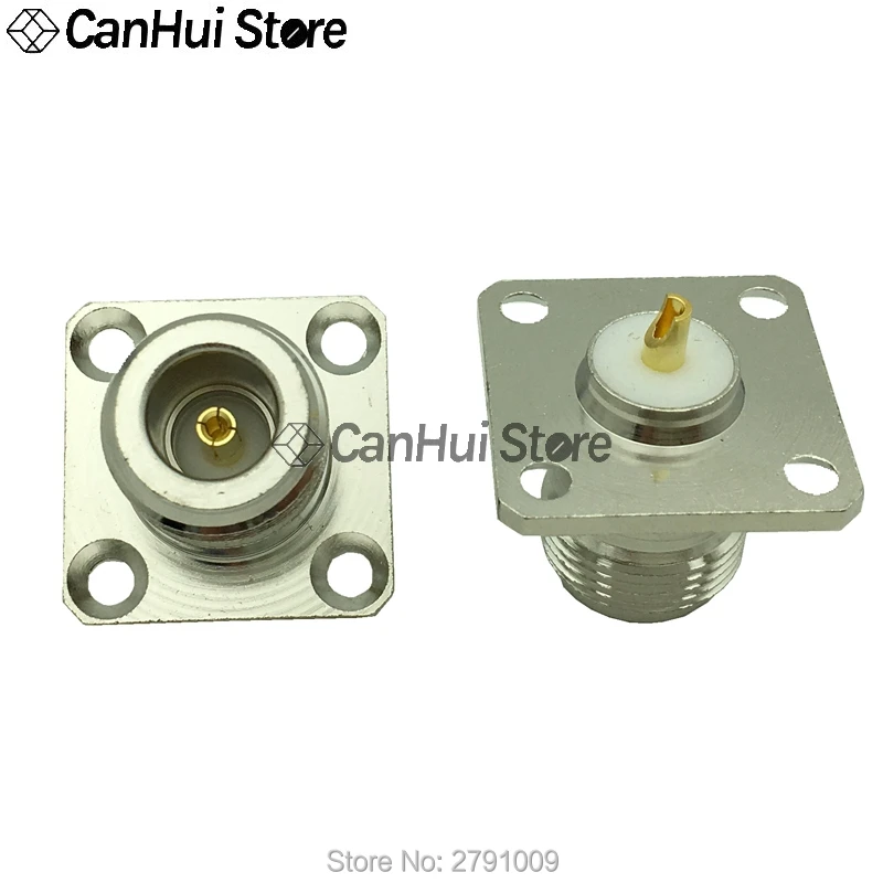 1Pcs N KF N type female jack RF base coaxial connector 4 hole panel ...