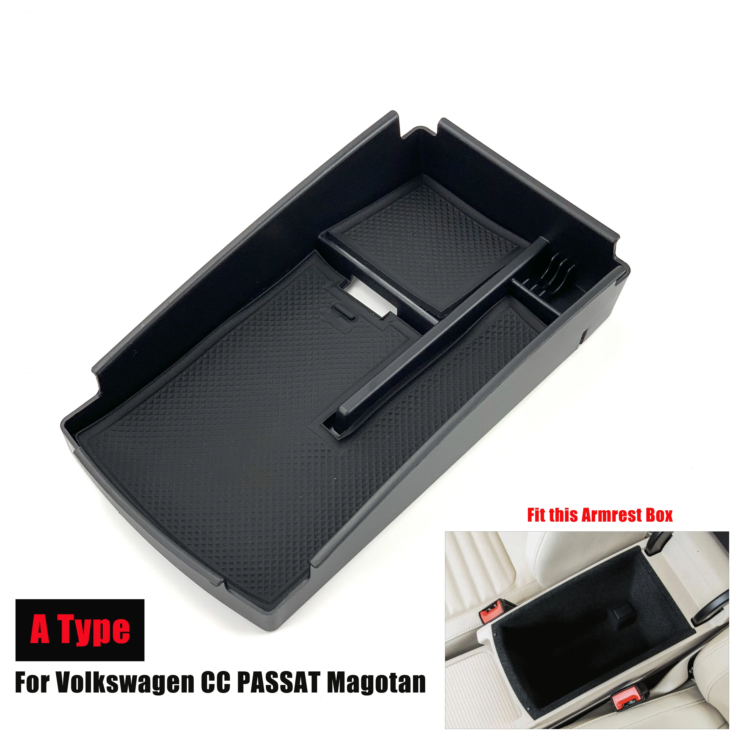 FOR VOLKSWAGEN CC PASSAT B6 B7 2006-2019 CENTRAL Armrest Box STORAGE ...