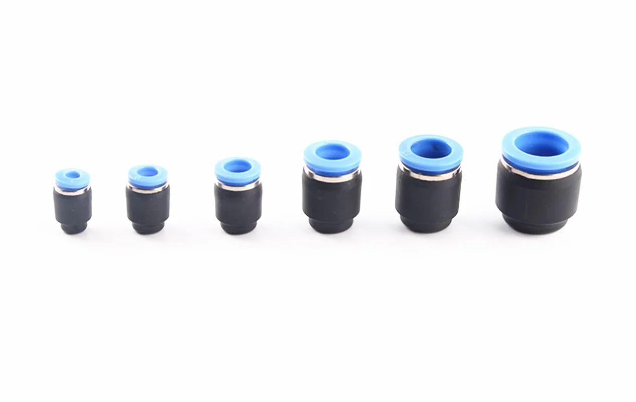 10Pcs/Lot PPF 04 06 08 10 12 16mm Pneumatic End Cap Air Straight Push ...