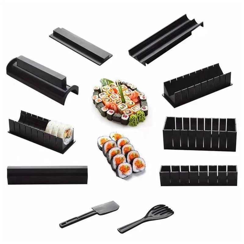 10 Pieces Kit Plastic Sushi Maker Set Sushi Set of Tools Kitchen Tools ...