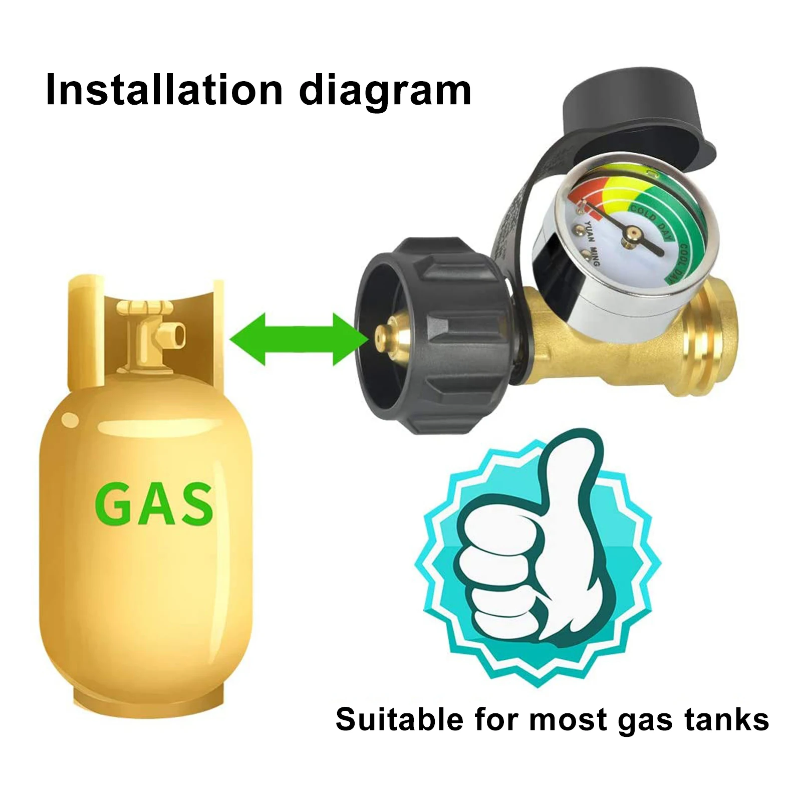 Propane-Gauge-POL-Connection-Accurate-Propane-Meter-BBQ-PressurePropane ...
