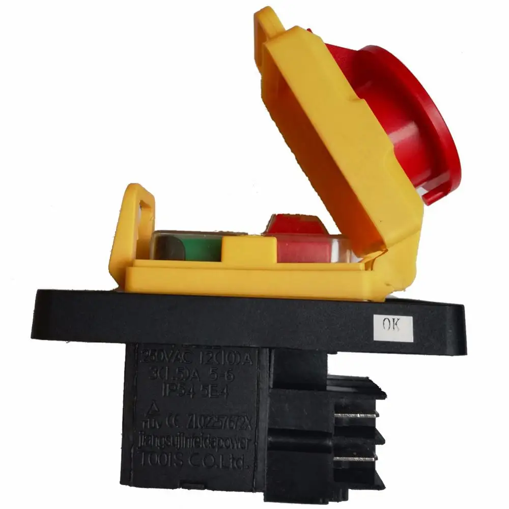 KJD22 4Pins 6Pins Industrial Electromagnetic Switch Emergency Stop Push ...