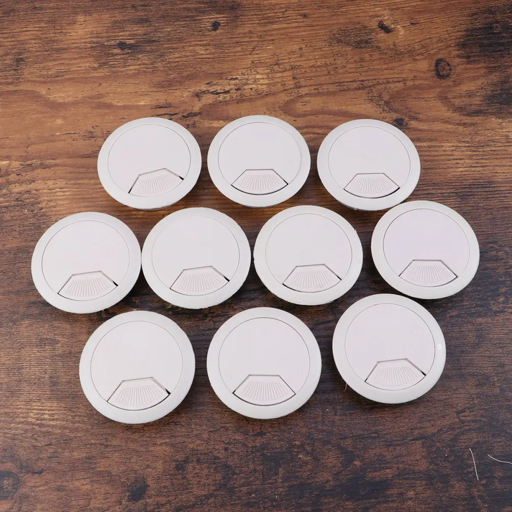 12pcs Office PC Computer Desk Grommet Cable Hole Cover 50mm Diameter ...