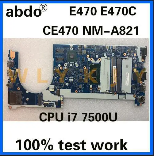 abdo-CE470-NM-A821-for-Lenovo-Thinkpad-E470-E470CLaptop-Motherboard-CPU ...