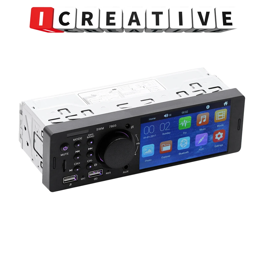 4.1 AutoradIo SWM-7805 Audio Stereo 12V 1Din Car Radio FM Bluetooth MP5 ...