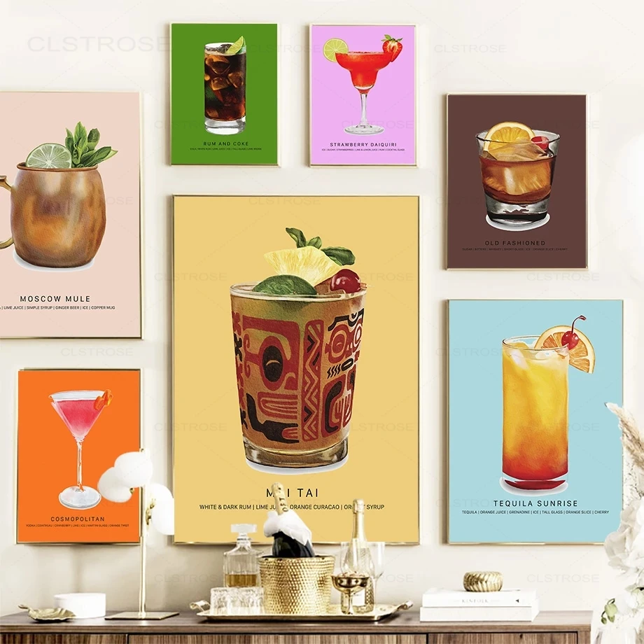 Cocktail with Cherry 10x10 Framed poster Home & Living Prints etna.com.pe