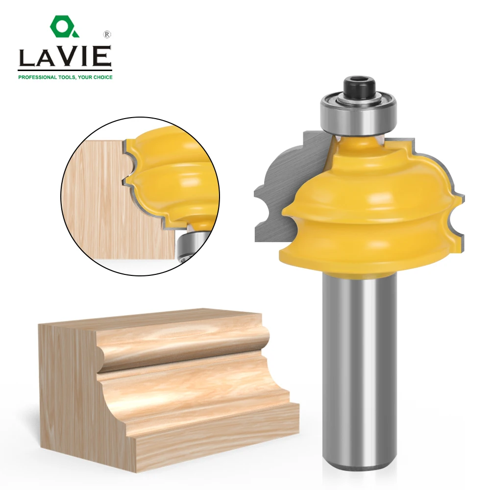 LAVIE 1PC 12mm 1/2" Shank Bead Molding Edging Router Bit End Mill Line ...