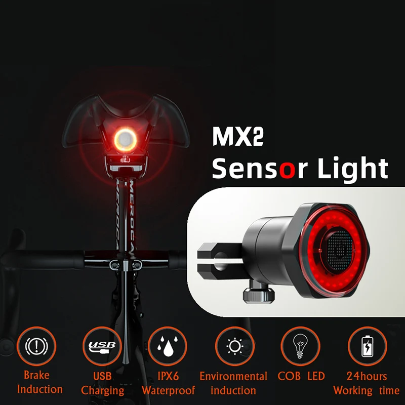 Bicycle-Smart-Rear-Light-USB-Charging-Auto-Brake-Sensing-Bike-LED ...